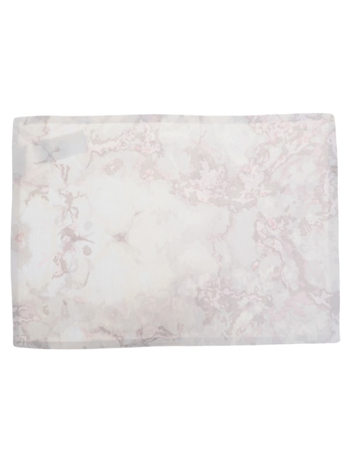 Mantel individual rectangular de algodón Abbie Granite 1
