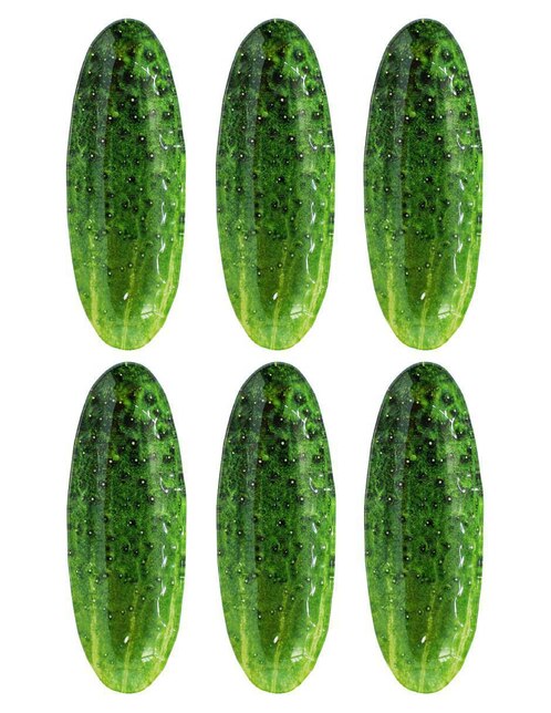 Set platos Galerias El Triunfo Pepino de vidrio 6 piezas 1