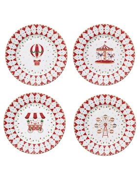 Set de platos N Narrative de porcelana 4 piezas